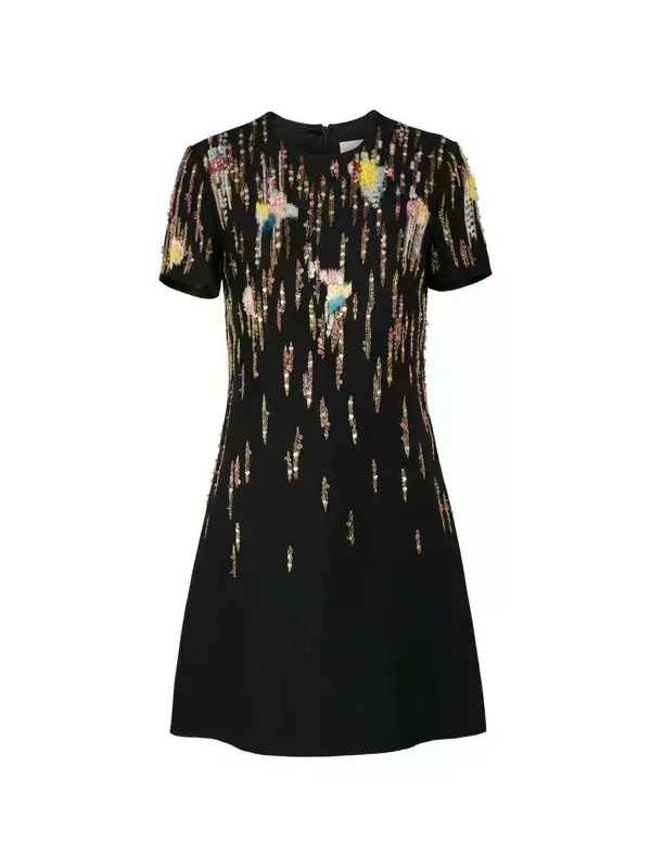 Valentino Garavani Sequin-embellished Mini Dress - Black