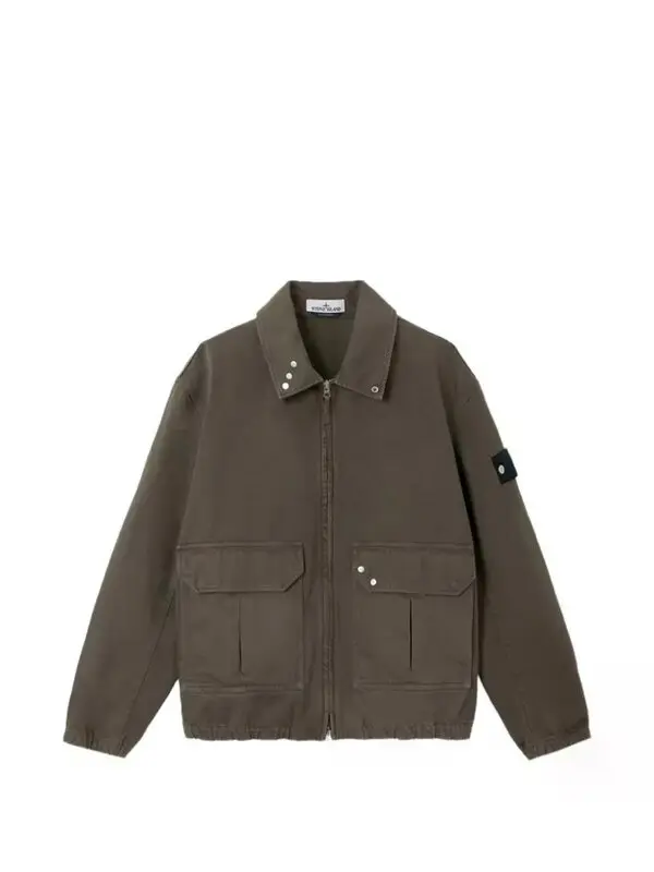 Stone Island Denim Coach Jacket - Green