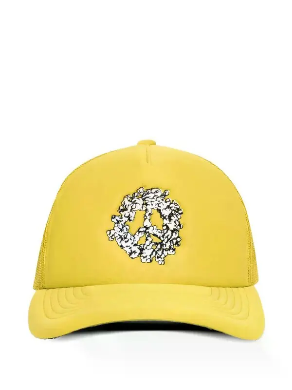 DENIM TEARS Peace Wreath Trucker Cap - Yellow