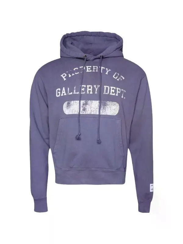 GALLERY DEPT. Property Printed Cotton Hoodie - Purple