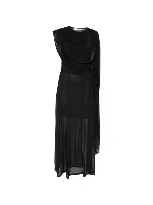 GESTUZ Draped Maxi Dress - Black