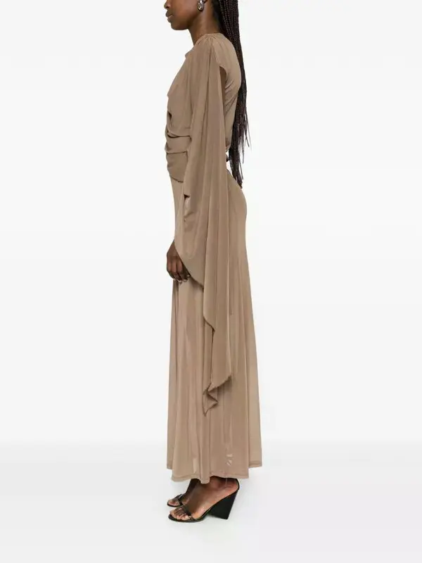 GESTUZ Draped Maxi Dress - Neutrals