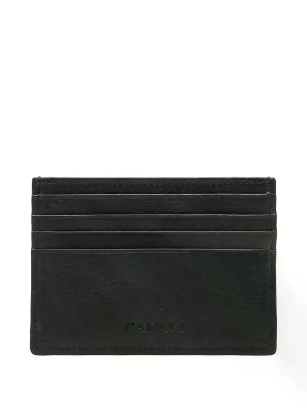 Canali Leather Card Holder - Black