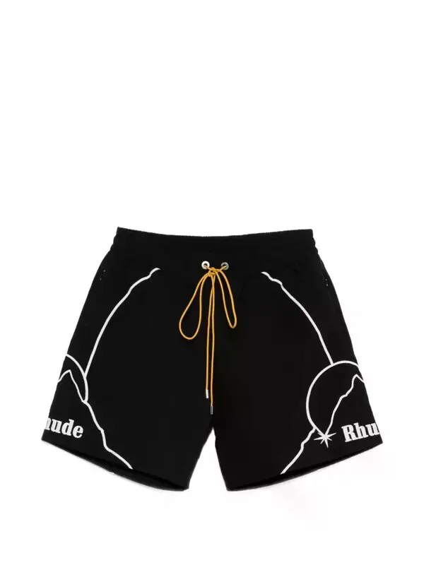 Rhude Logo Shorts - Black