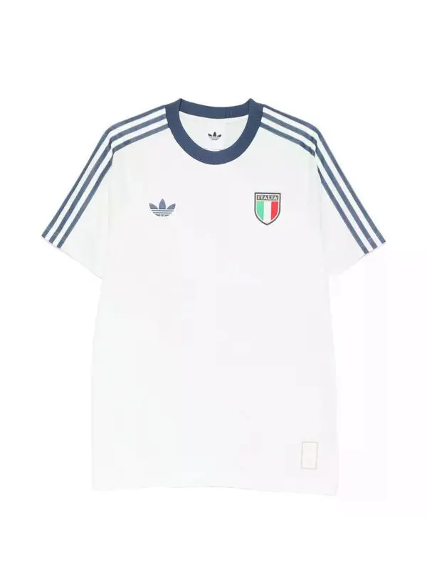 Adidas X Italia Three-stripe Crew-neck T-shirt