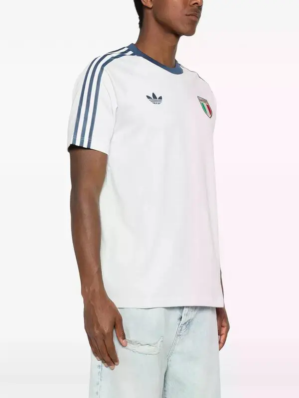 Adidas X Italia Three-stripe Crew-neck T-shirt