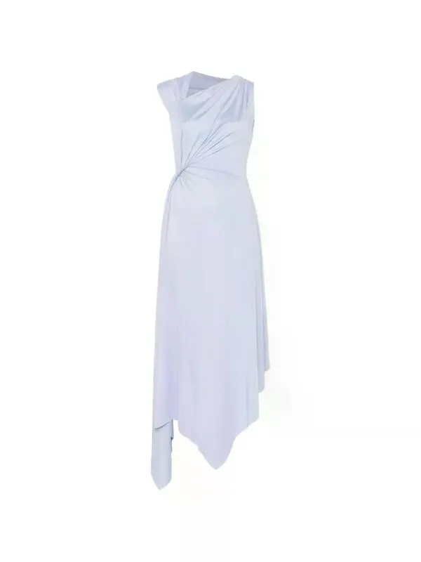 Victoria Beckham Twisted Sleeveless Asymmetric Dress - Blue