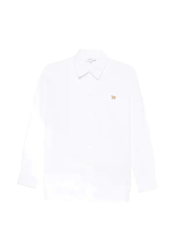 Maison Kitsuné Fox-embroidered Shirt - White