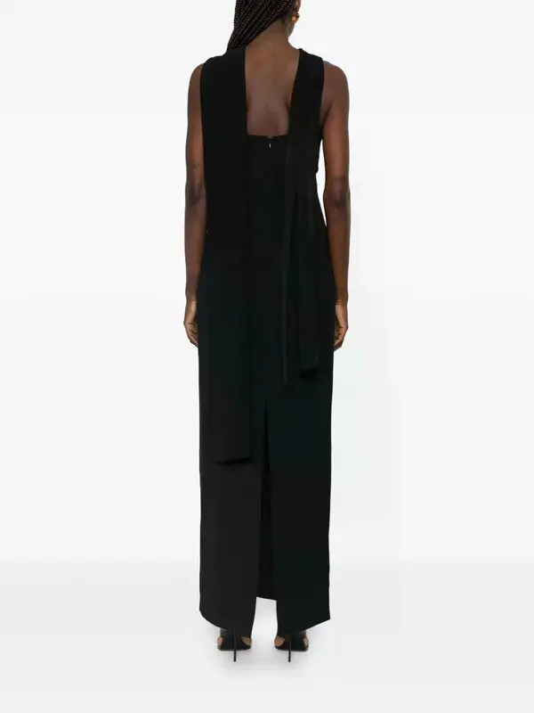 Solace London Rona Twisted Maxi Dress - Black