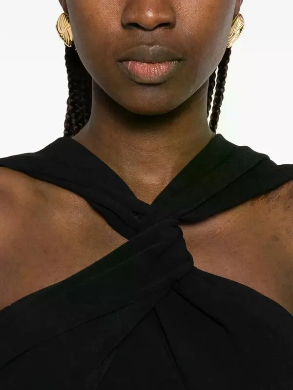 Solace London Rona Twisted Maxi Dress - Black
