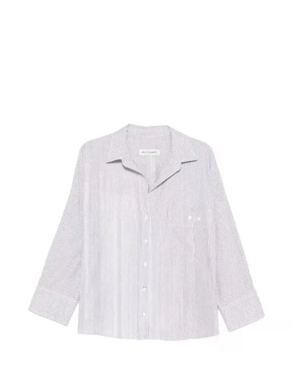 WHITE SAND Striped Shirt - White