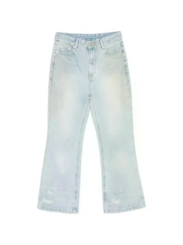 MADFRENZY Distressed Bootcut Jeans - Blue