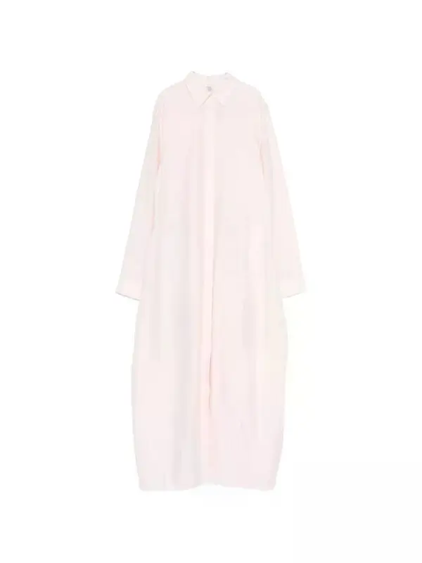 TOTEME Parachute Long-sleeve Shirt Dress - Pink