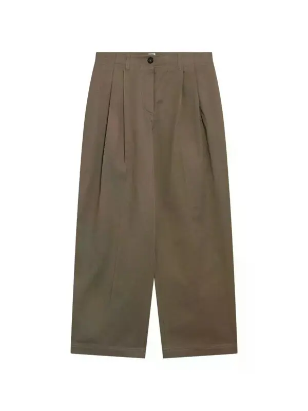 TOTEME Relaxed Twill Trousers - Brown