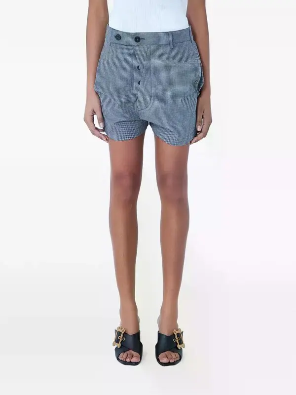 VIVIENNE WESTWOOD High-waisted Checkered Shorts - Blue