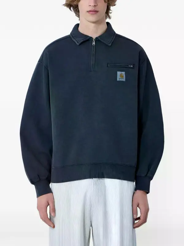 Carhartt Work In Progress Quarter-zip Sweatshirt - Blue