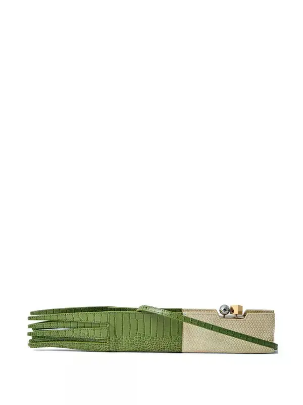 Jacquemus The Poireau Leather Clutch Bag - Green