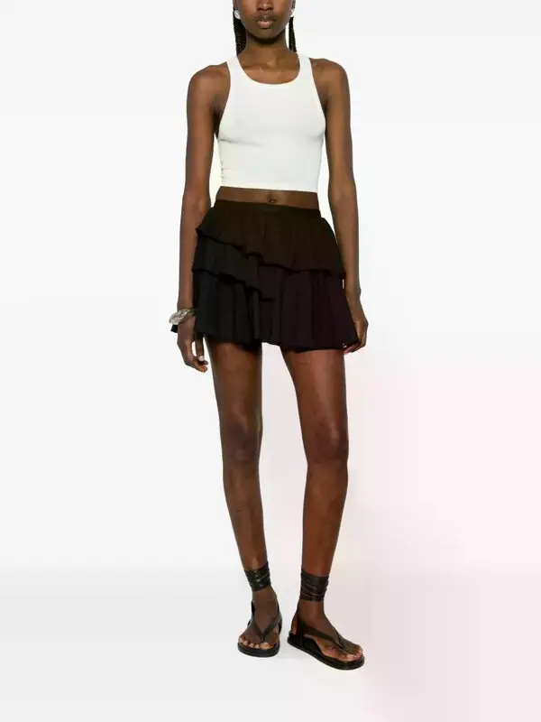 Gimaguas Joan Ruffled Mini Skirt - Black