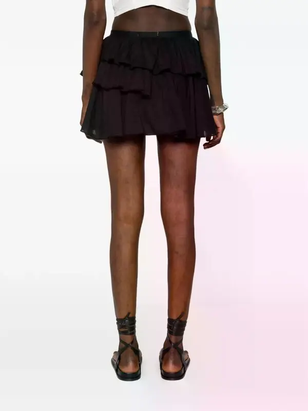 Gimaguas Joan Ruffled Mini Skirt - Black
