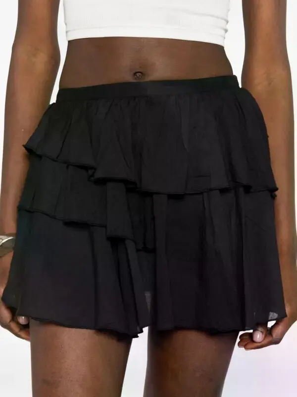 Gimaguas Joan Ruffled Mini Skirt - Black