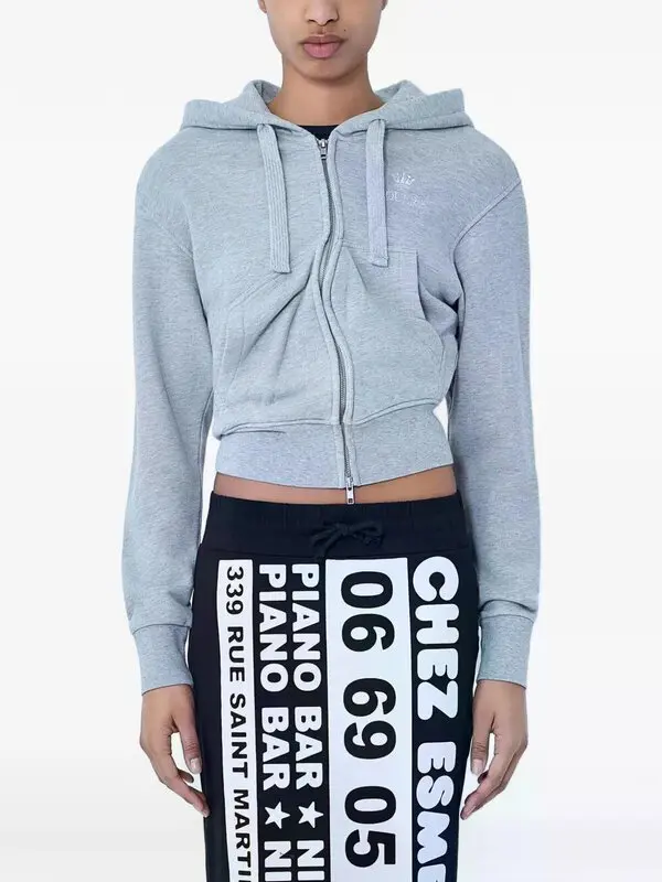 Vaquera Cotton Zip-up Hoodie - Grey