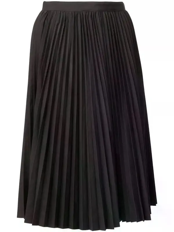 Junya Watanabe Pleated Midi Skirt - Black