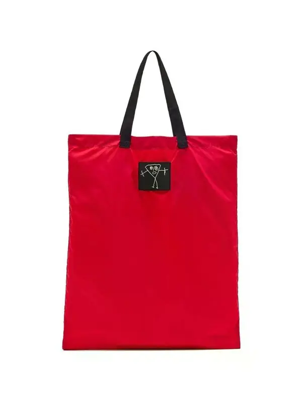 Plan C Appliqué-detail Tote Bag - Red