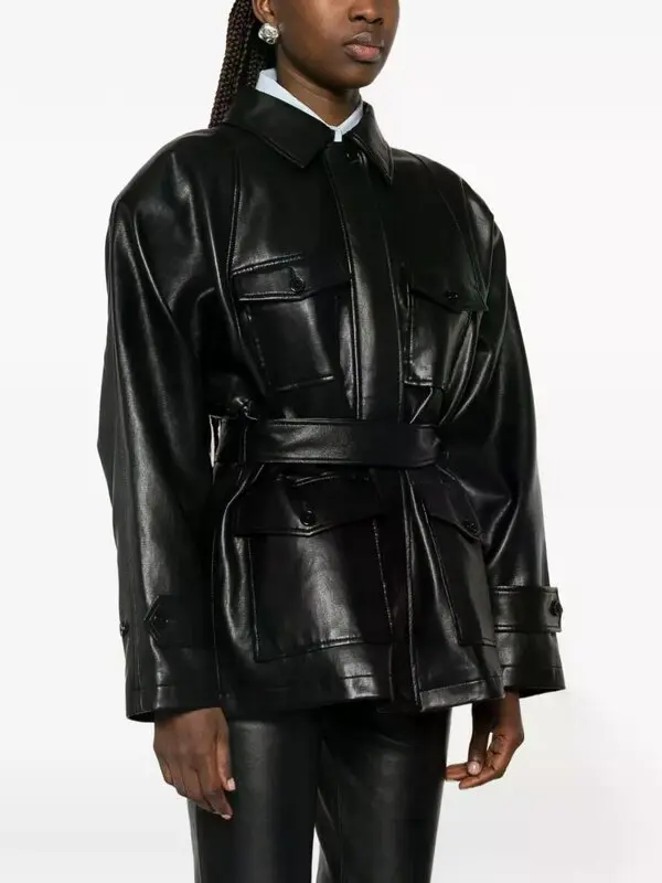 THE FRANKIE SHOP Kelia Belted Pocket Coat