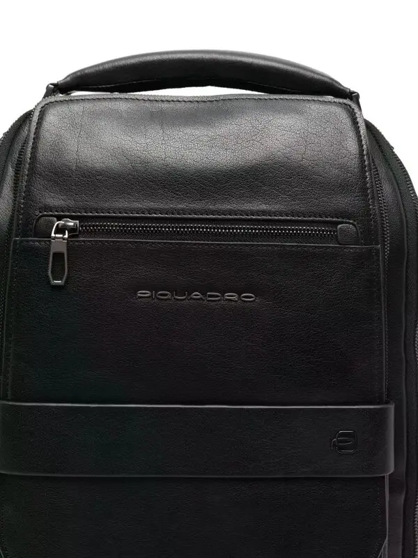 PIQUADRO Zip-up Leather Backpack