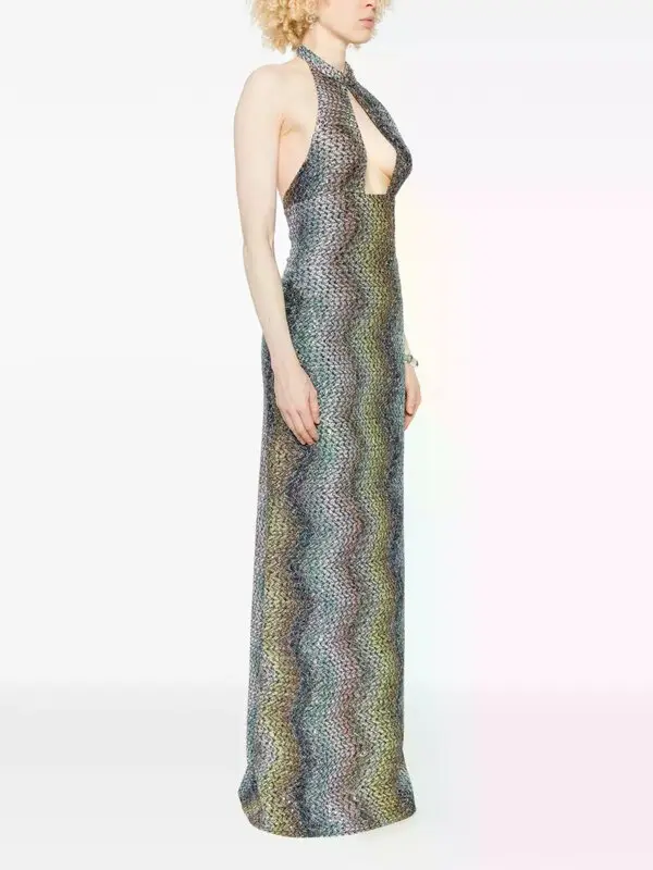 Missoni Maxi Dress With Cut-out Detail - Grey
