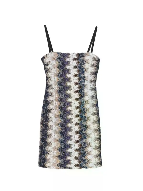 Missoni Chevron Mini Dress - Neutrals
