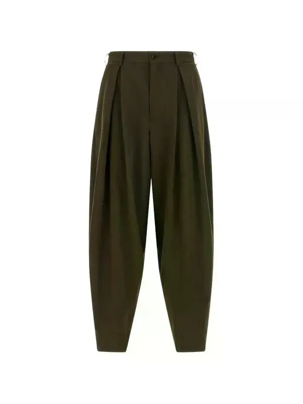 Comme Des Garçons Pleated Trousers - Green