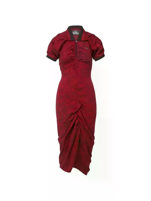 VIVIENNE WESTWOOD Gathered Midi Dress - Red