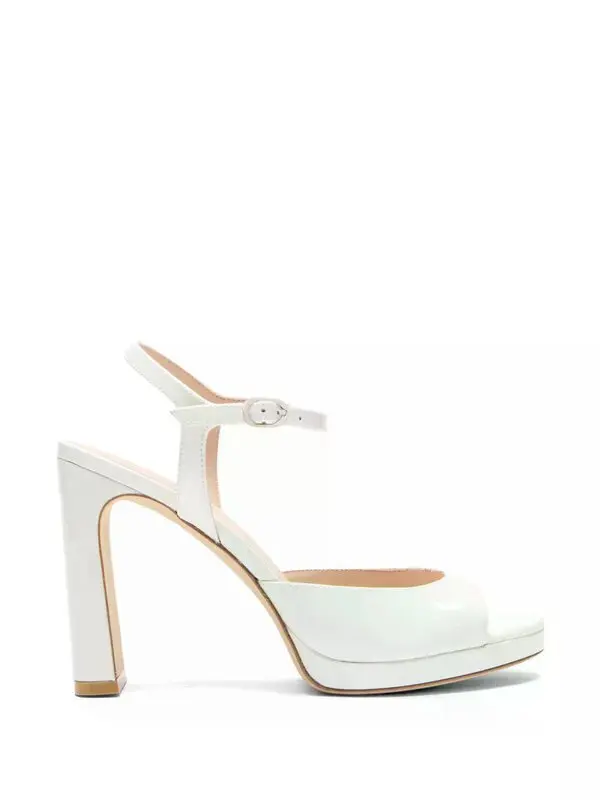 STUART WEITZMAN Babette Ankle-strap Sandals - White