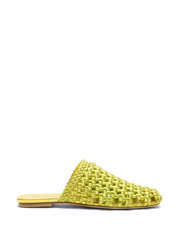 STUART WEITZMAN Marina Interwoven Mules - Green