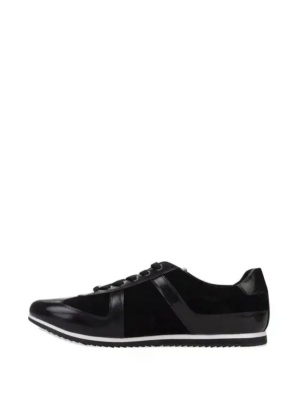 Versace Suede Panel Sneakers - Black
