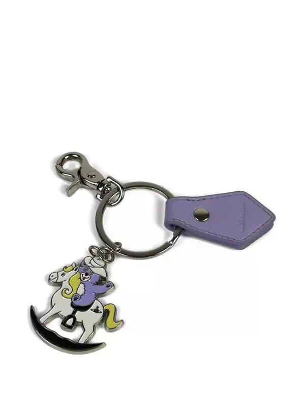 VIVIENNE WESTWOOD Rocking Horse Teddy Keyring - Silver