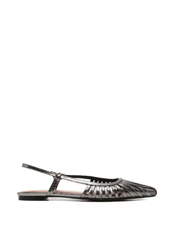 BIBI LOU Woven Slingback Pumps - Silver
