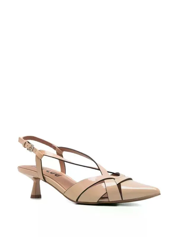 BIBI LOU Nolia Crossover Strap Pumps - Neutrals