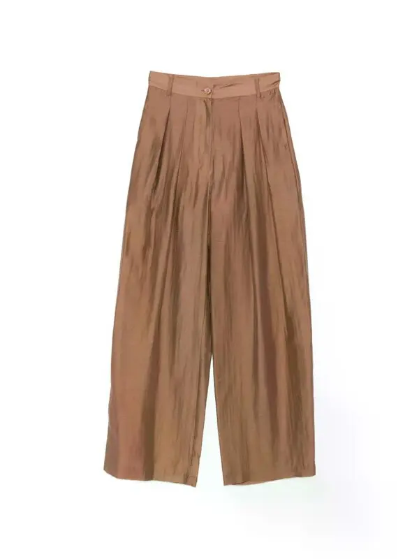 SOLOTRE Pleated Trousers - Neutrals