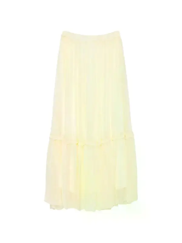 SOLOTRE Ruffled Skirt - Yellow