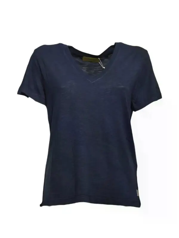Momoni V-neck T-shirt - Blue