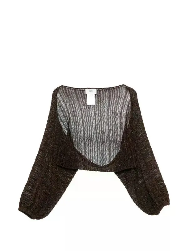 SOLOTRE Long-sleeve Cardigan - Brown
