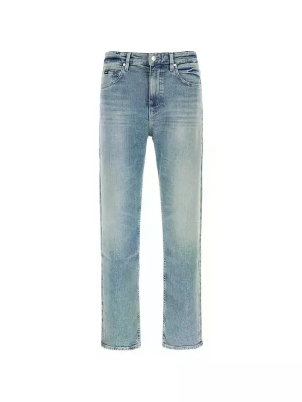 BOSS Five-pocket Stone-washed Jeans - Blue