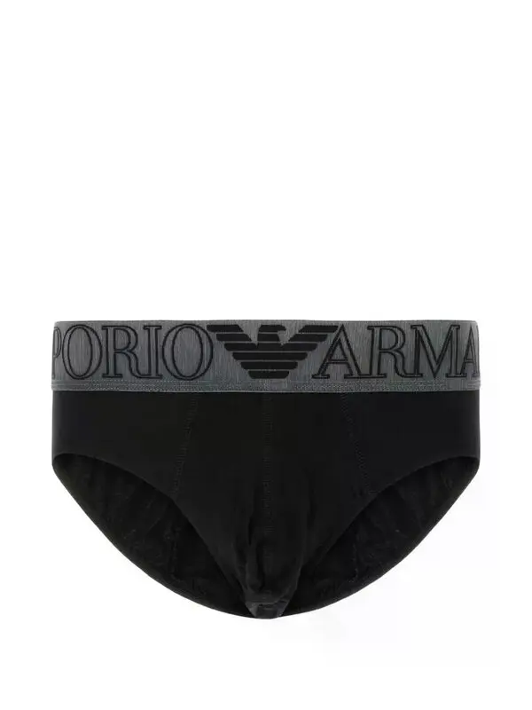 Emporio Armani Elasticated Waistband Brief - Black