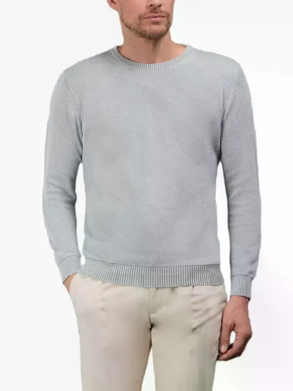 MOORER Orvieto Round-neck Sweater - Grey