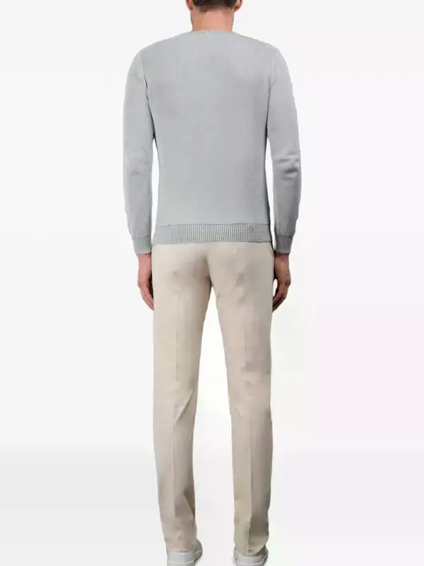 MOORER Orvieto Round-neck Sweater - Grey