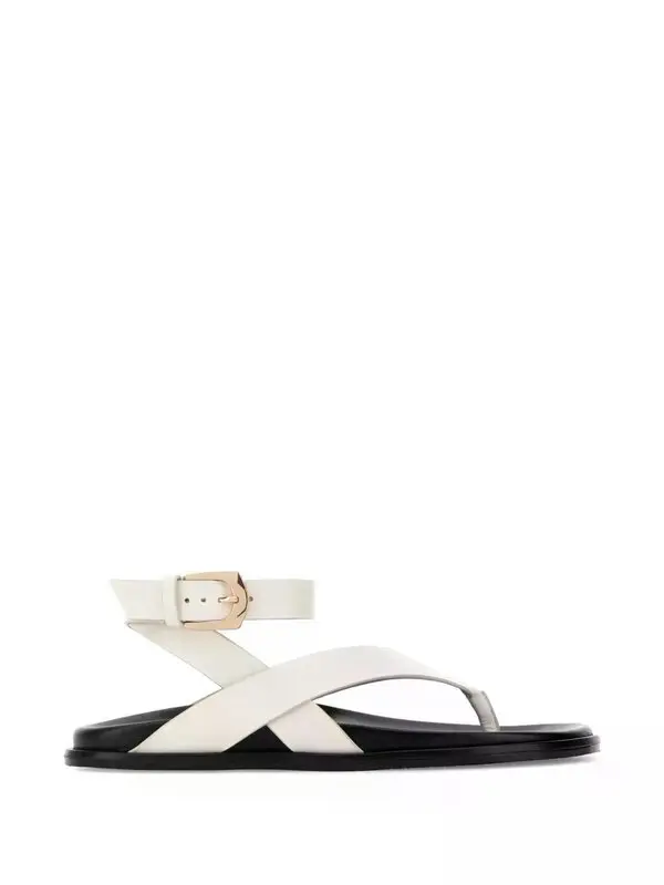 STUART WEITZMAN Buckle Strap Sandals - White