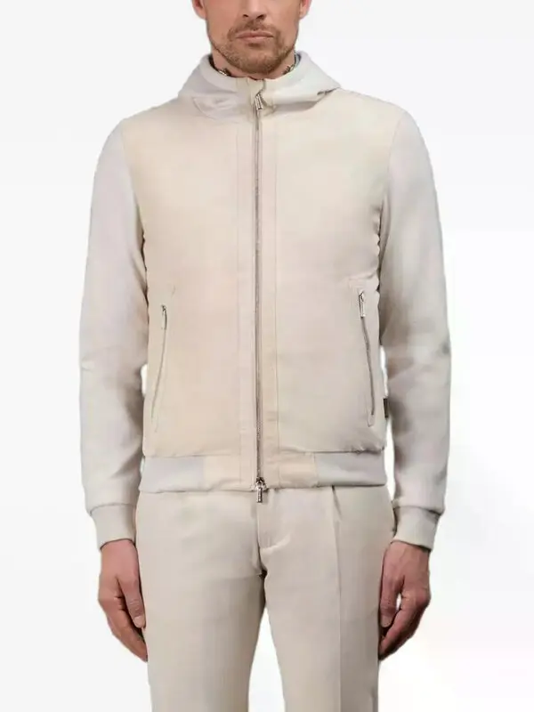 MOORER Cascalla-urm Hooded Suede Jacket