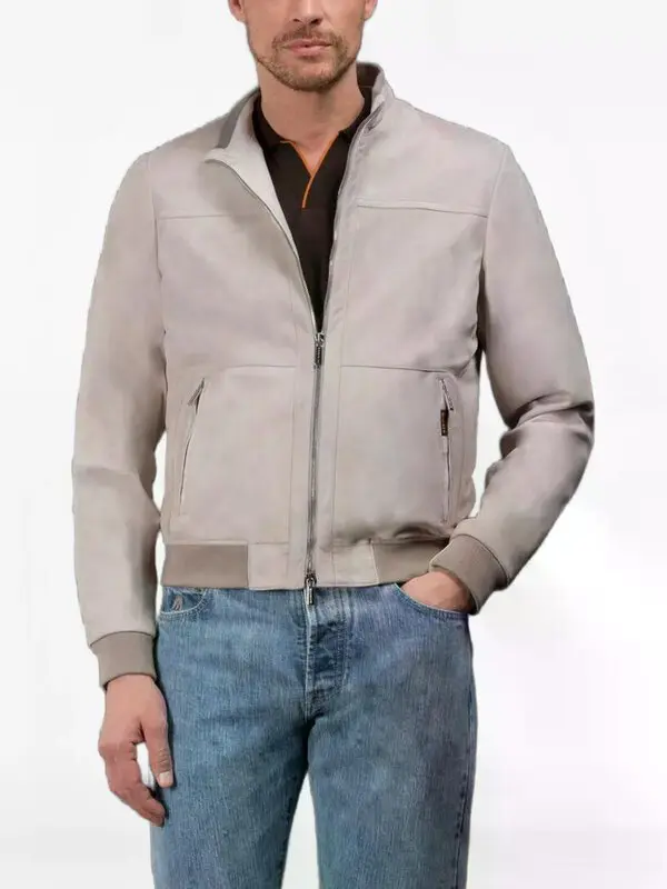 MOORER Maurilio-cpf Suede Jacket - Neutrals